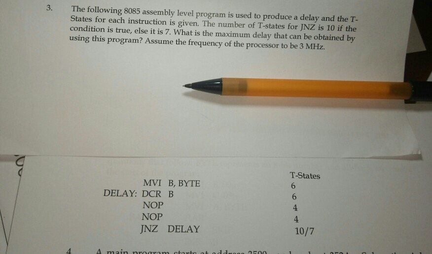 Solved The following 8085 assembly level program is used to | Chegg.com