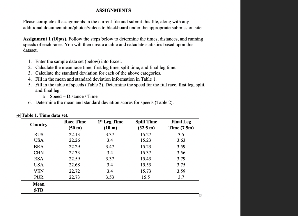 Solved ASSIGNMENTS Please complete all assignments in the | Chegg.com