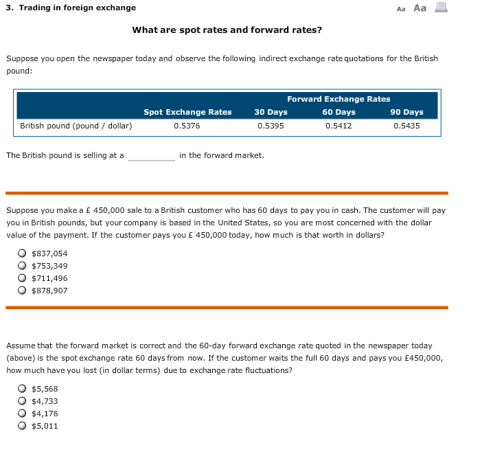 Solved 3 Trading In Foreign Exchange Aa Aa What Are Spot Chegg solved-3-trading-in-foreign-exchange-aa-aa-what-are-spot-chegg