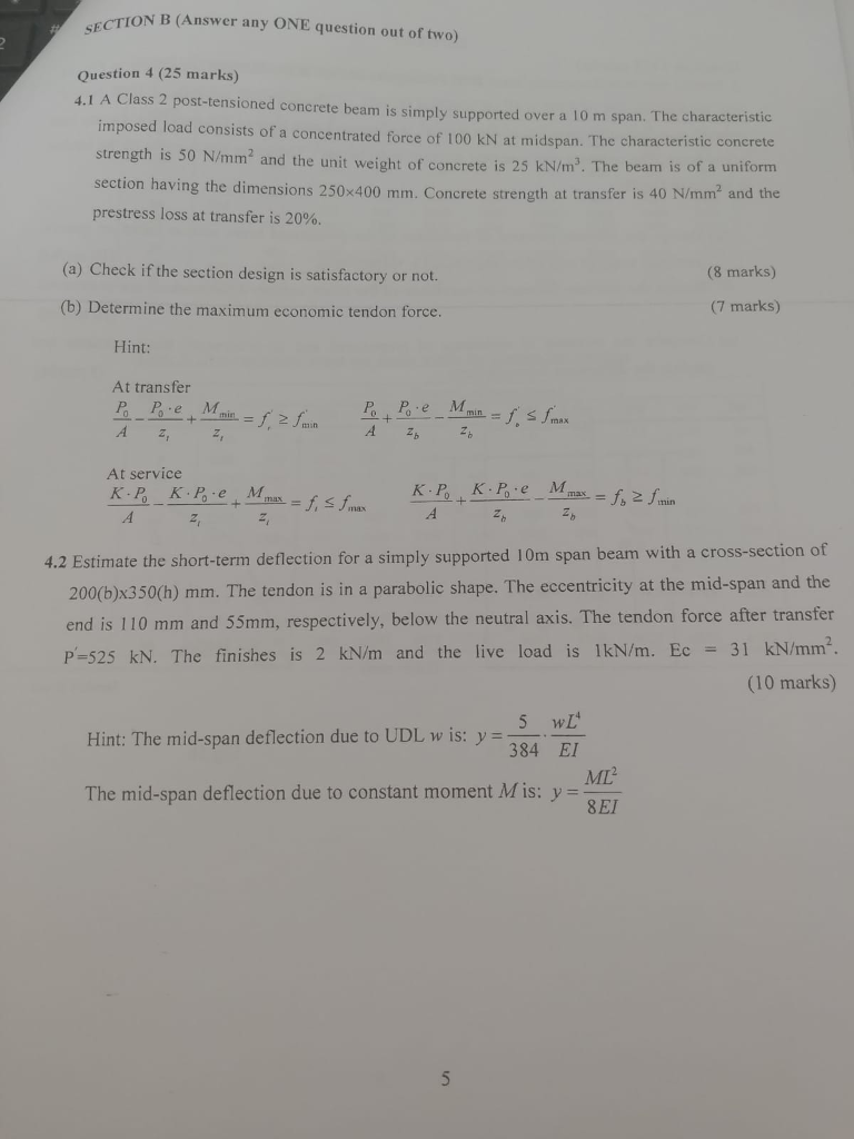 Solved ECTION B (Answer any ONE question out of two) | Chegg.com