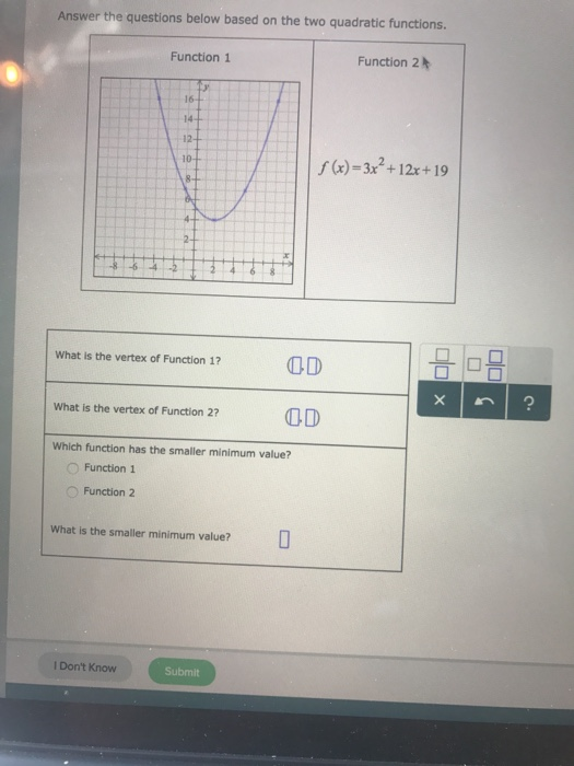 Solved Answer the questions below based on the two quadratic | Chegg.com