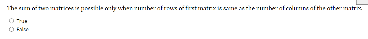 Solved If A=[1004], then det(2A2) is 32 True FalseIf A and B | Chegg.com