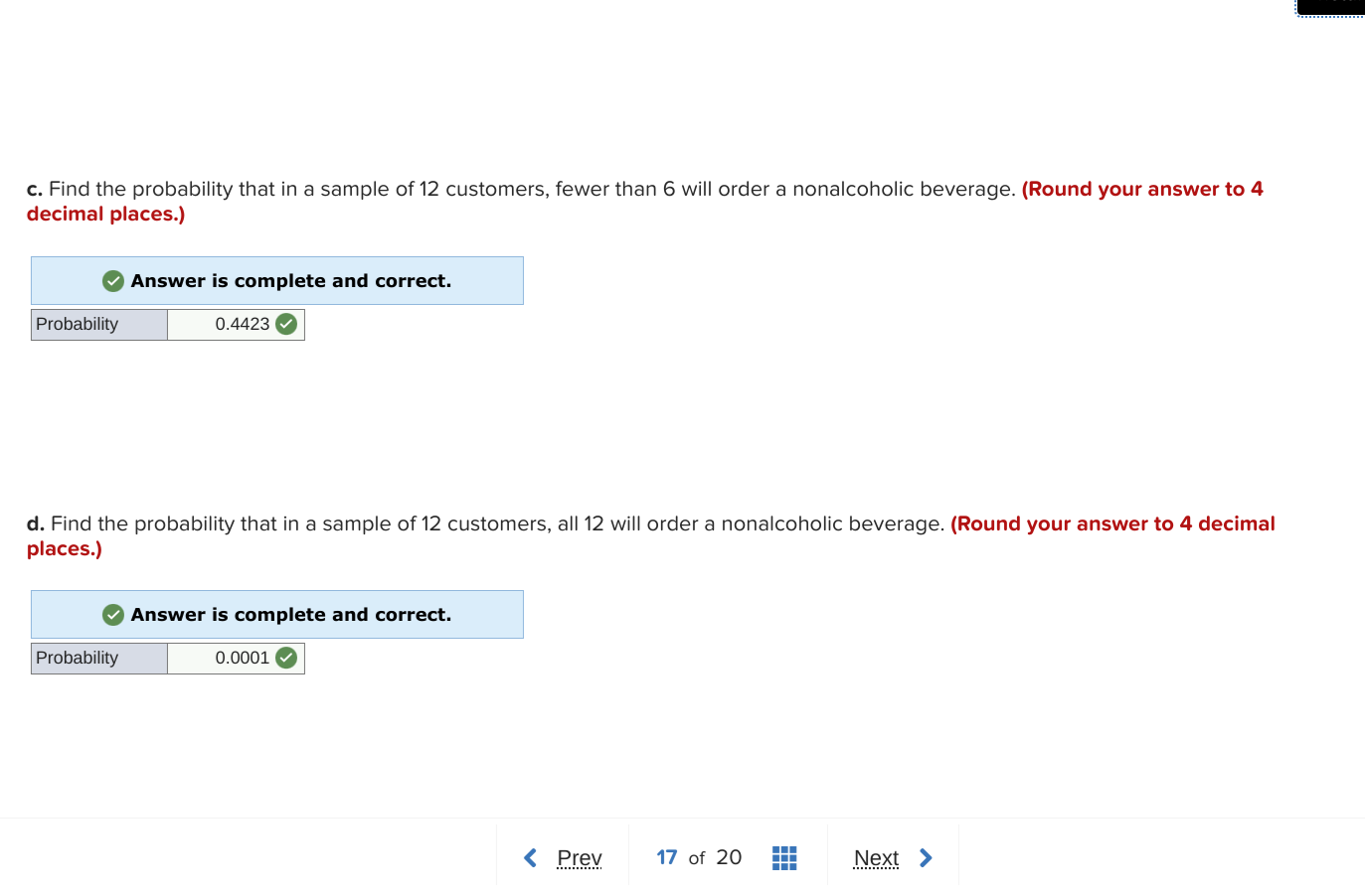 Solved c. Find the probability that in a sample of 12 | Chegg.com
