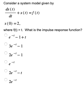 Solved Consider a system model given by | Chegg.com
