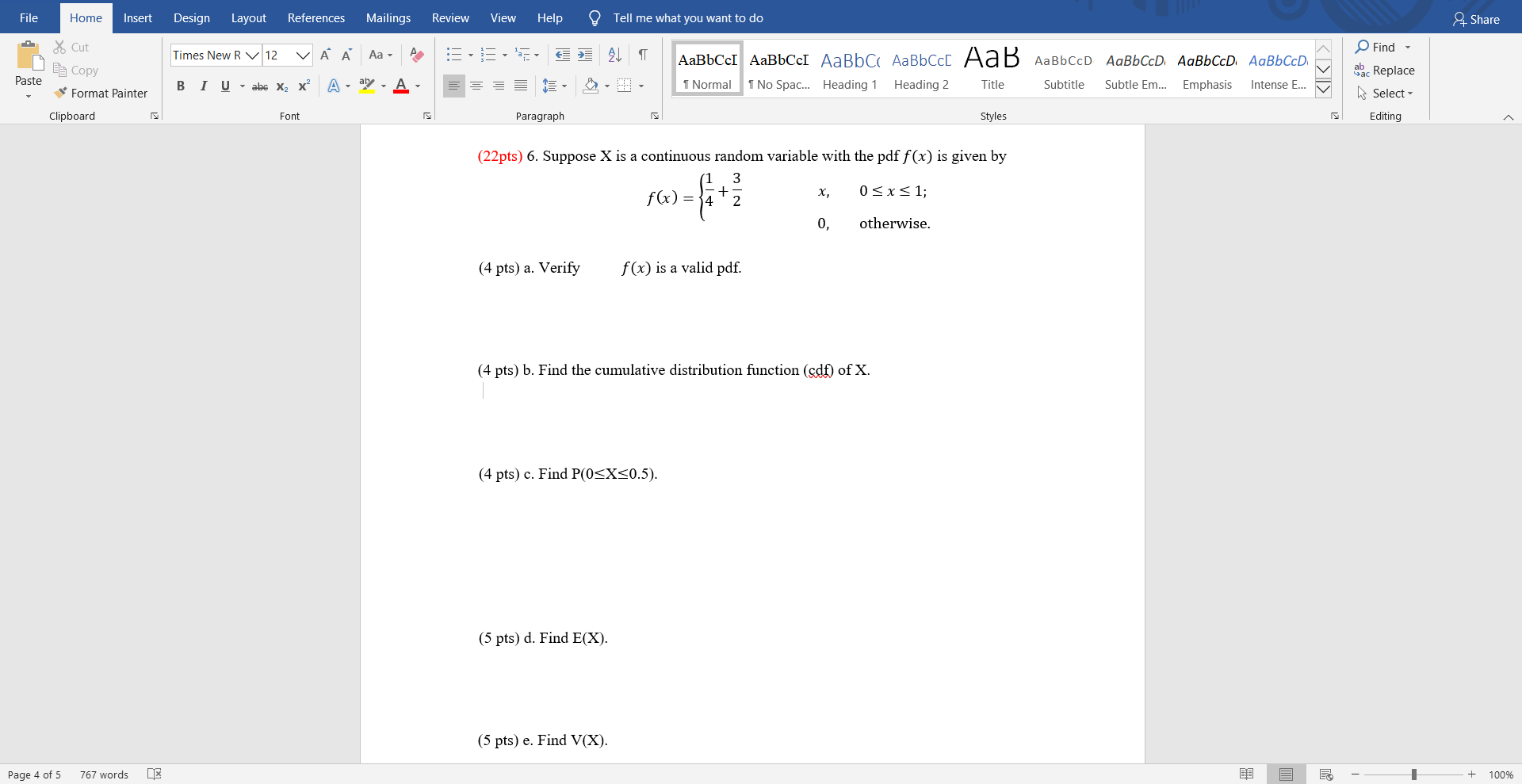 Solved File Home Insert Design Layout References Mailings | Chegg.com