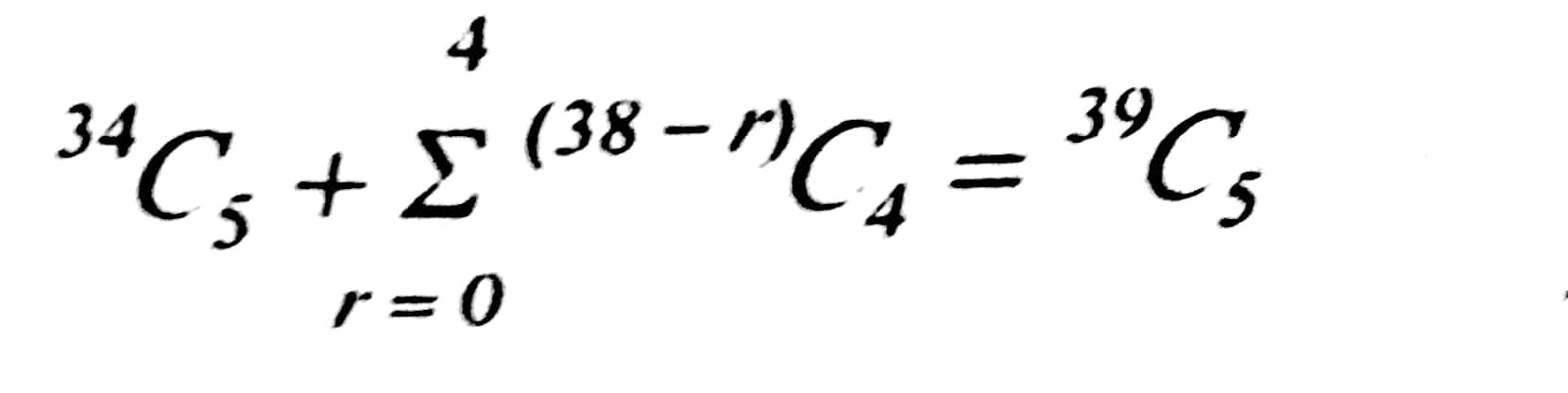 Solved 4 34 ( 39 14c, + Σ (38 - "C, = °C, C 3 r= 0 | Chegg.com