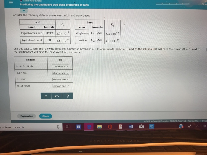 Solved Predicting the qualitative acid-base properties of | Chegg.com
