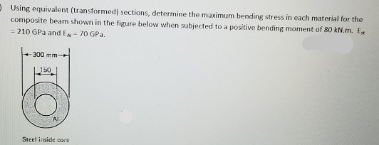 Solved Using equivalent (transformed) sections, determine | Chegg.com