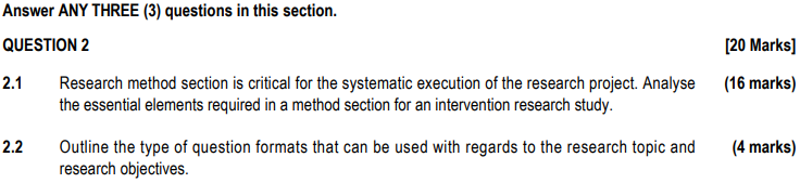 Solved Answer ANY THREE (3) questions in this section. | Chegg.com