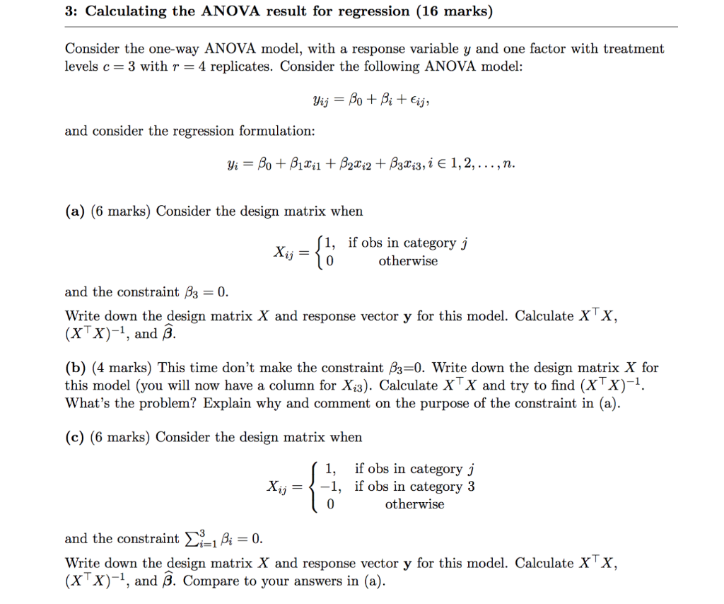 Solved 3: Calculating the ANOVA result for regression (16 | Chegg.com