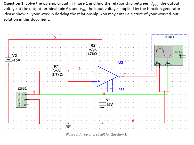 Solved Question 1. Solve the op amp circuit in Figure 1 and | Chegg.com