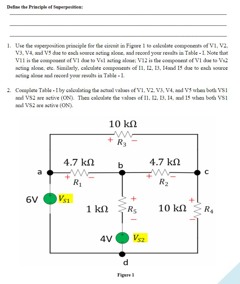 Solved Define the Principle of Superposition: 1. Use the | Chegg.com