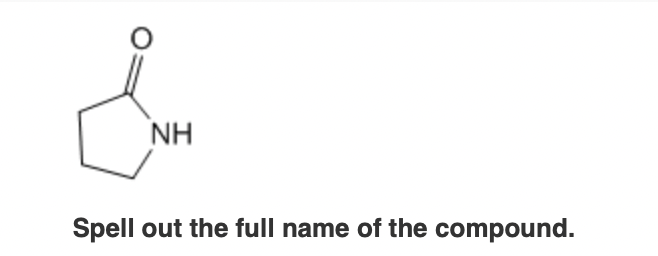 Solved co NH Spell out the full name of the compound. H3C | Chegg.com