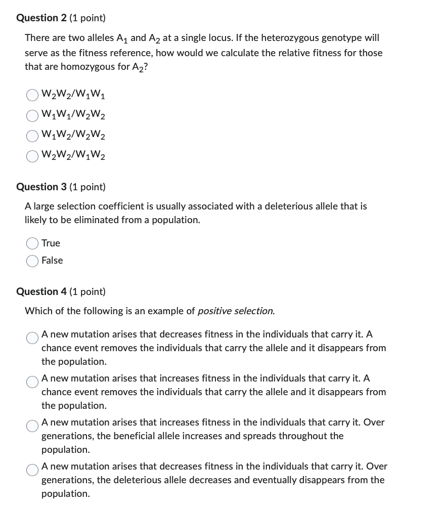 Solved There are two alleles A1 and A2 at a single locus. If | Chegg.com