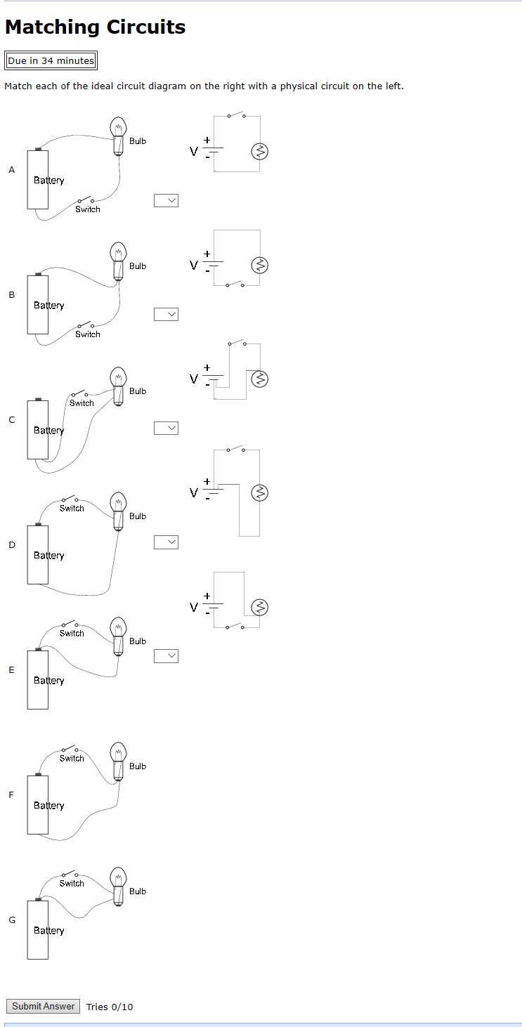 Solved Matching Circuits Due in 34 minutes Match each of the | Chegg.com