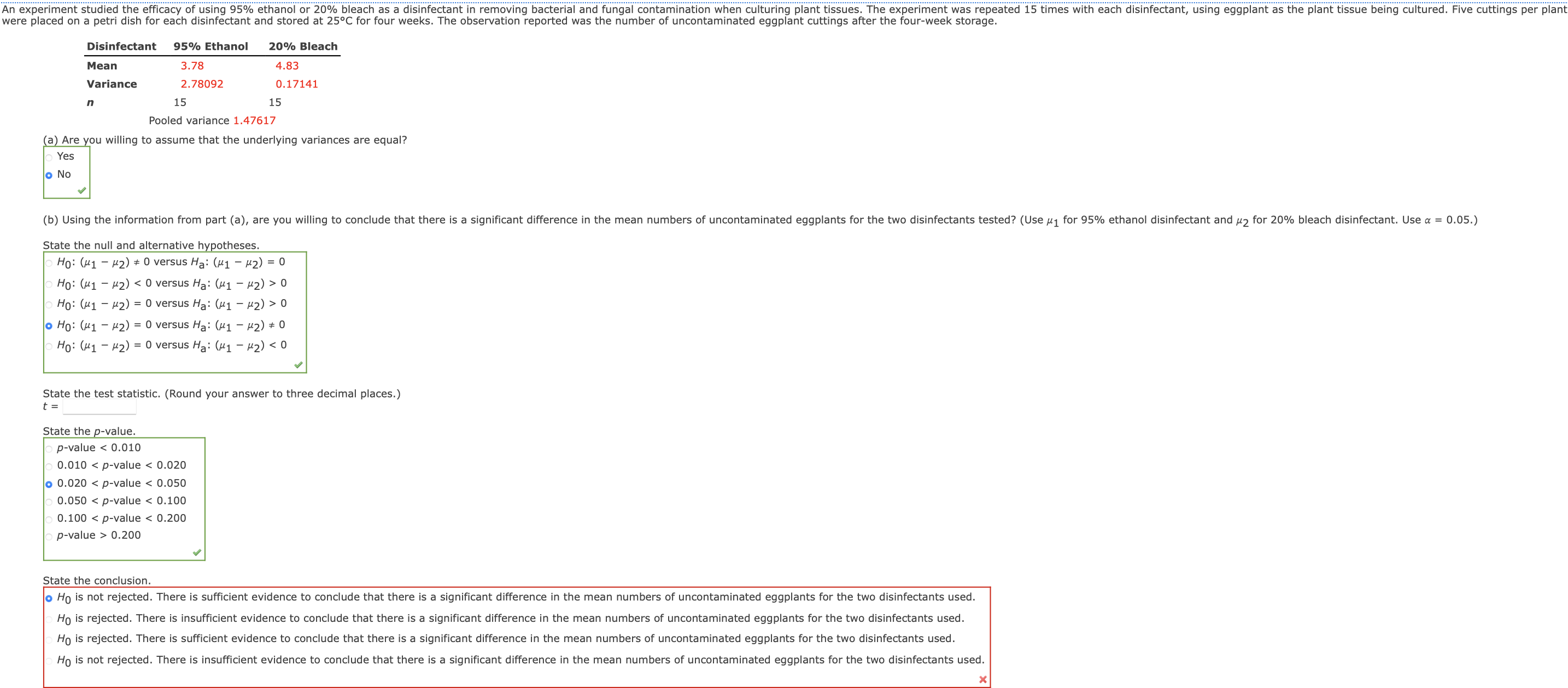 Solved (a) Are you willing to assume that the underlying | Chegg.com