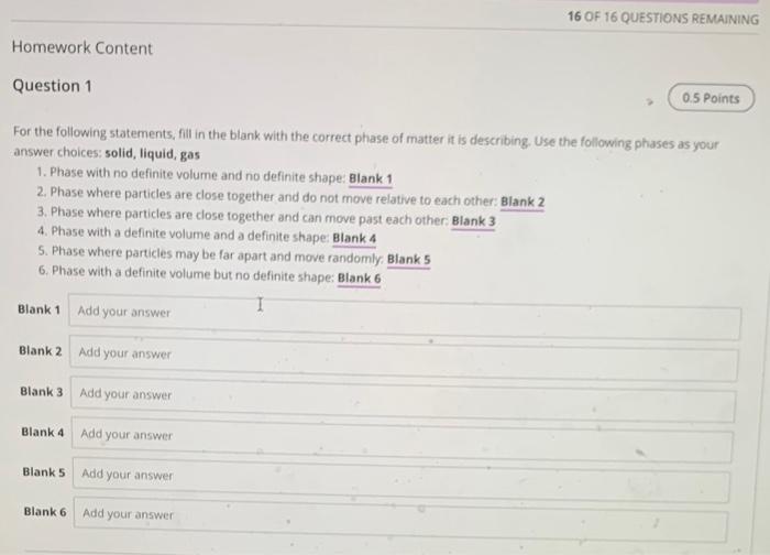 Solved For the following statements, fill in the blank with | Chegg.com