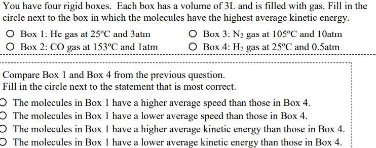 Solved You have four rigid boxes. Each box has a volume of 3 | Chegg.com