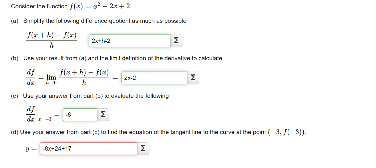 Solved Consider the function f(x)=x2−2x+2. (a) Simplify the | Chegg.com