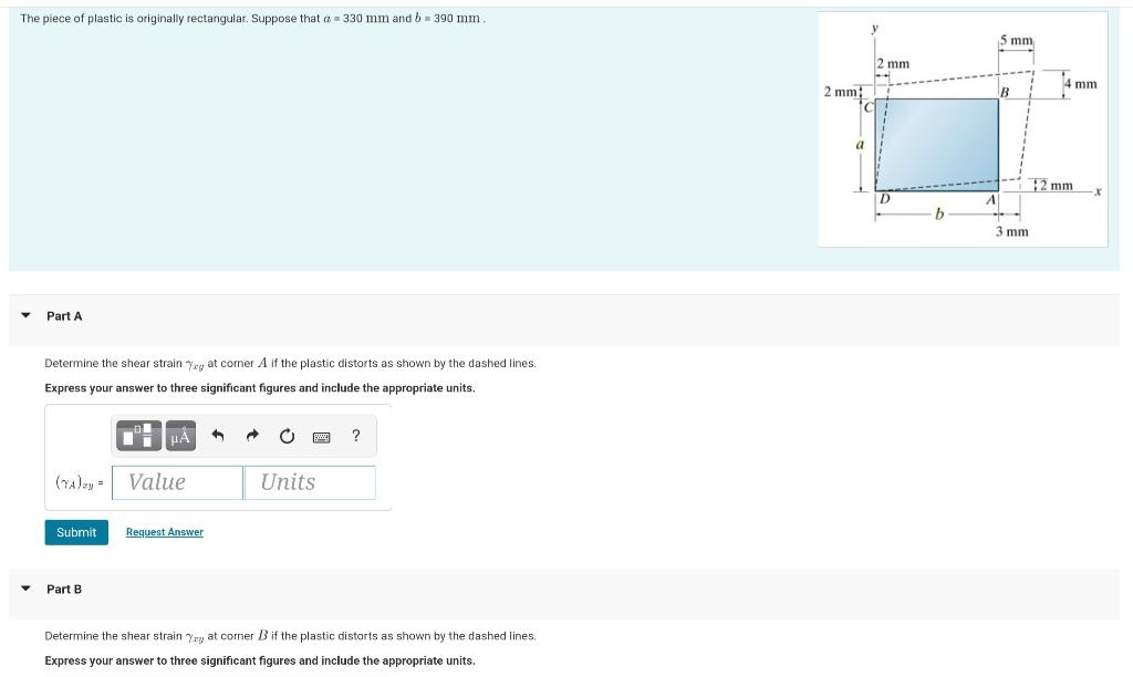 Solved The piece of plastic is originally rectangular. | Chegg.com