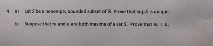Solved Let S be a nonempty bounded subset of R. Prove that | Chegg.com
