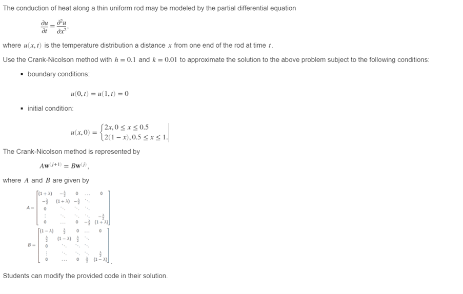 FILL IN THE GAPS IN THE MATLAB CODE BELOW BASED OFF | Chegg.com