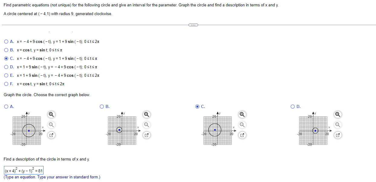 Solved Find parametric equations (not unique) for the | Chegg.com