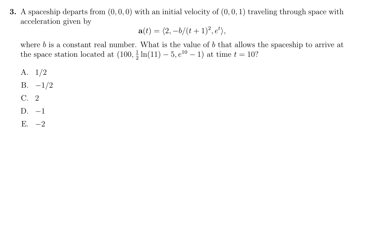 Solved 3. A spaceship departs from (0,0,0) with an initial | Chegg.com