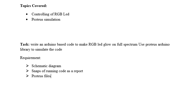 Solved Topics Covered: • Controlling of RGB Led • Proteus | Chegg.com