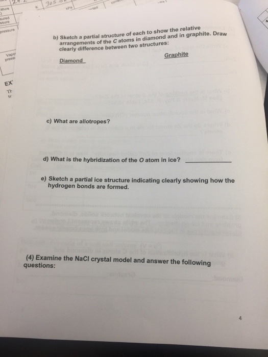 Solved Sketch a partial structure of each to show the | Chegg.com