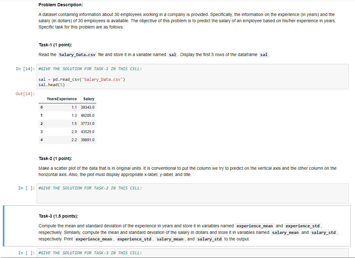 Solved 2. Make a scatter plot of the data that is in | Chegg.com