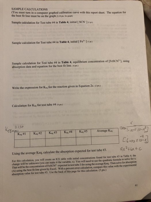 Solved Table 1: Calibration Curve Data (4 pts total) Tube | Chegg.com