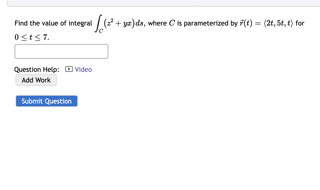Solved Find the value of integral ∫C(z2+yx)ds, where C is | Chegg.com