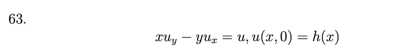 Solved xuy−yux=u,u(x,0)=h(x) | Chegg.com