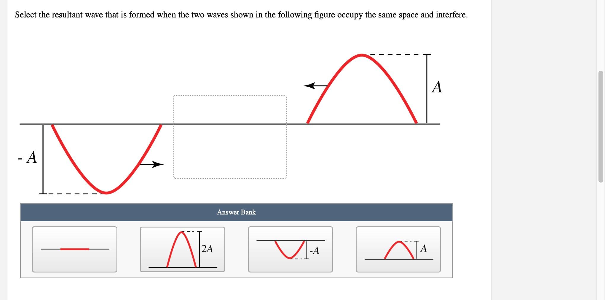Solved Select the resultant wave that is formed when the two | Chegg.com