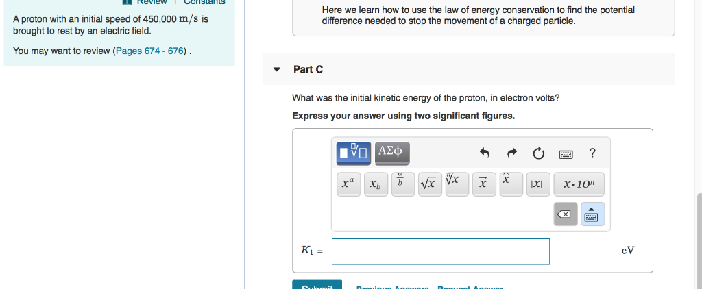 Solved A proton with an initial speed of 450,000 m/s is | Chegg.com