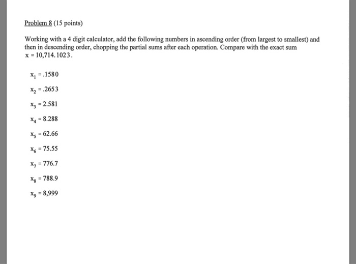 Solved Problem 8 (15 points) Working with a 4 digit | Chegg.com