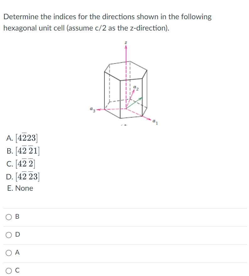 Solved Determine the indices for the directions shown in the | Chegg.com