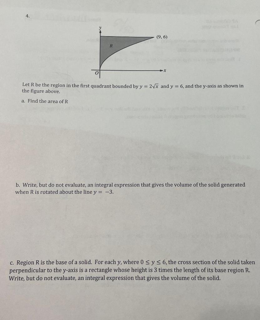 [Solved]: Let R be the region in the first quadrant bounde