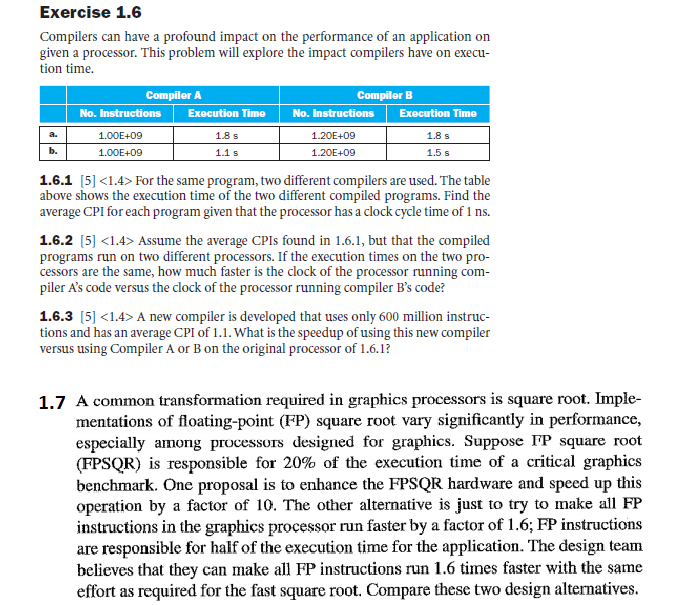 Solved Execution Time Execution Time a. 1.85 1.1 s b. | Chegg.com