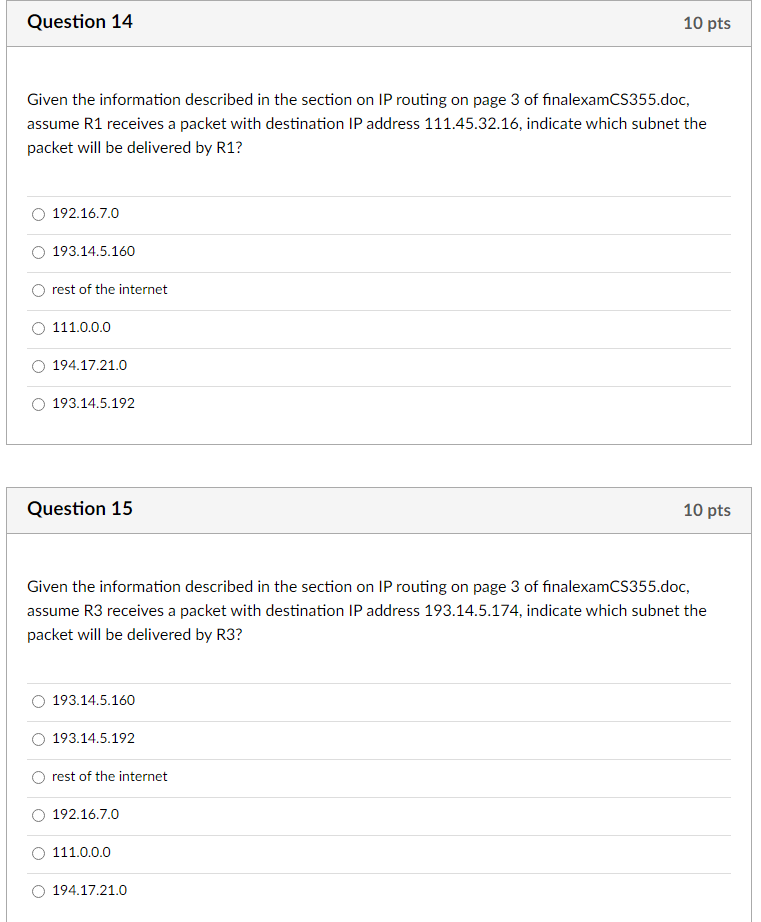 Solved Given a network topology below in which router 1 (R1) | Chegg.com
