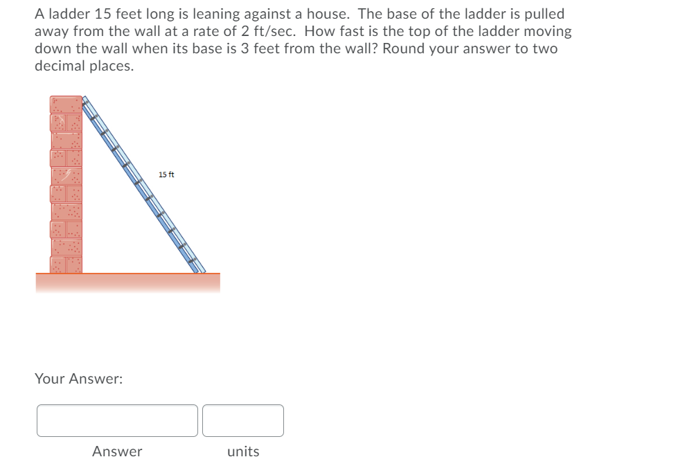 Solved A ladder 15 feet long is leaning against a house. The | Chegg.com