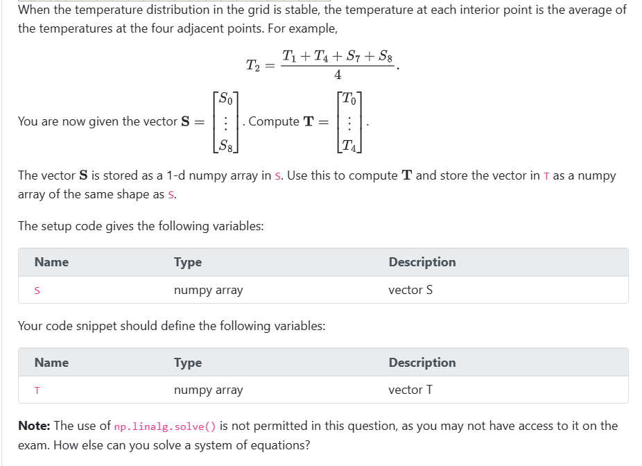 Solved CHW4.2. Linear Systems: Determining the temperature | Chegg.com Solved CHW4.2. Linear Systems: Determining the temperature | Chegg.com