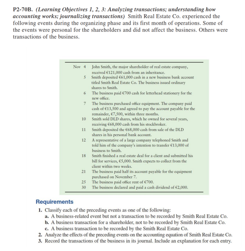 P2-70B. (Learning Objectives 1, 2, 3: Analyzing | Chegg.com