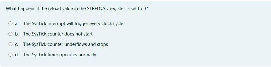 Solved What happens if the reload value in the STRELOAD | Chegg.com
