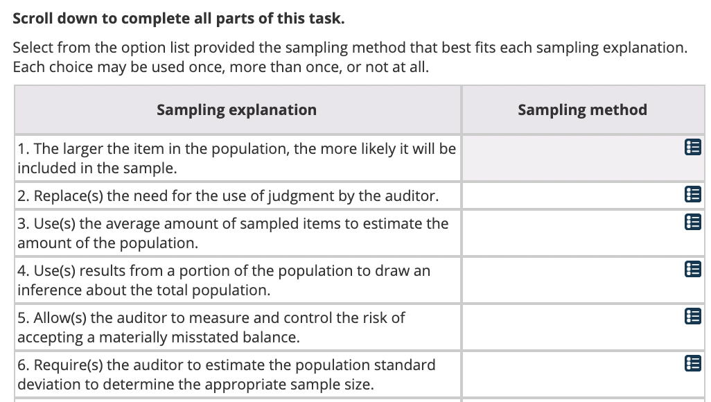 Solved Scroll down to complete all parts of this task. | Chegg.com