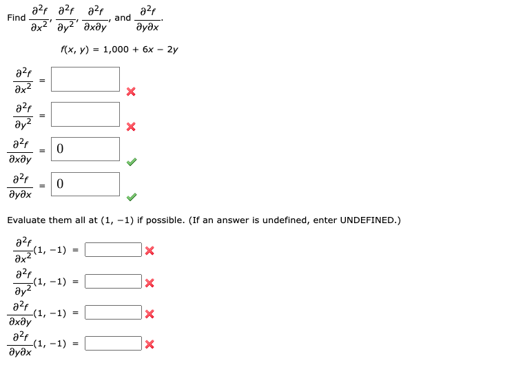 Solved Find ∂x2∂2f,∂y2∂2f,∂x∂y∂2f, and | Chegg.com