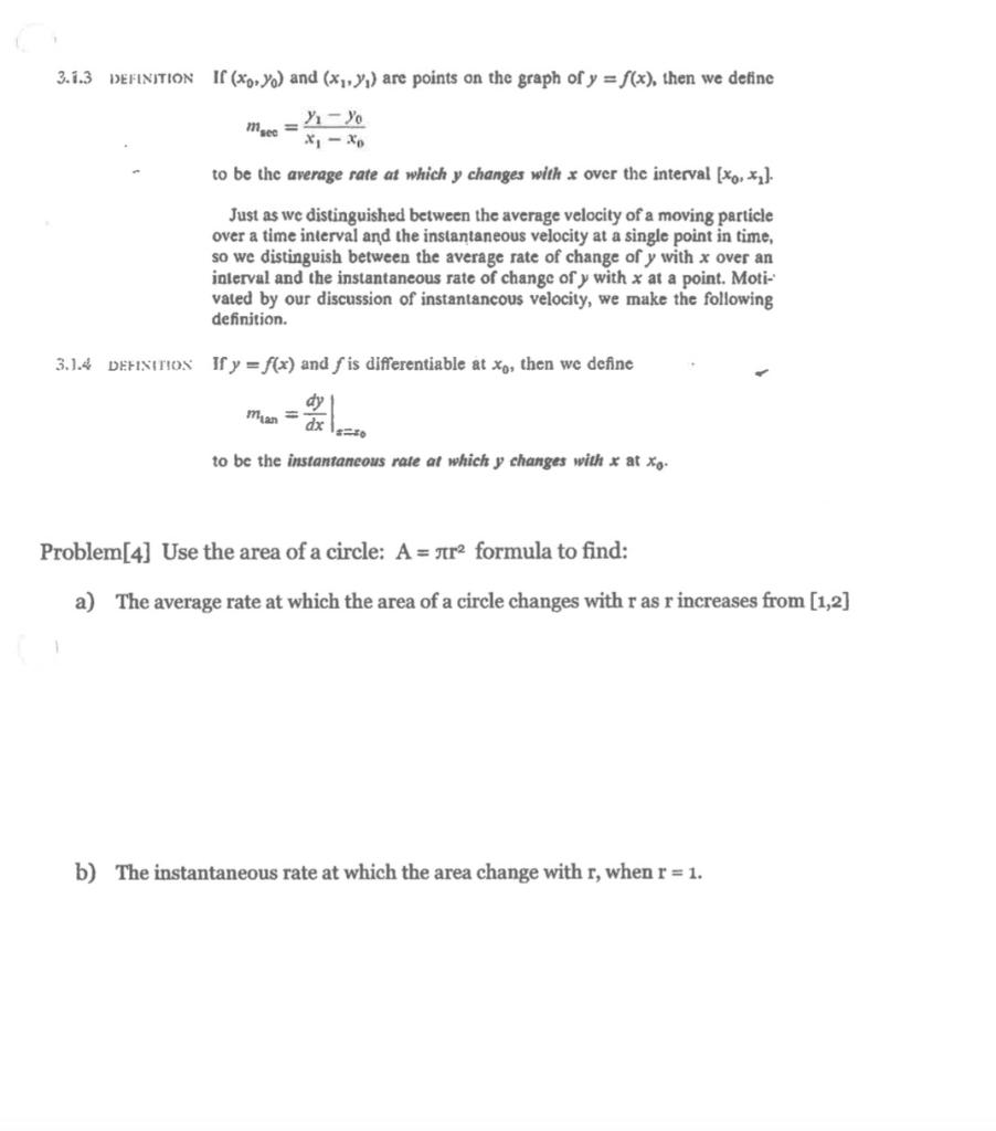 Solved 3.i.3 DEFINITION If (x0,y0) and (x1,y1) are points on | Chegg.com