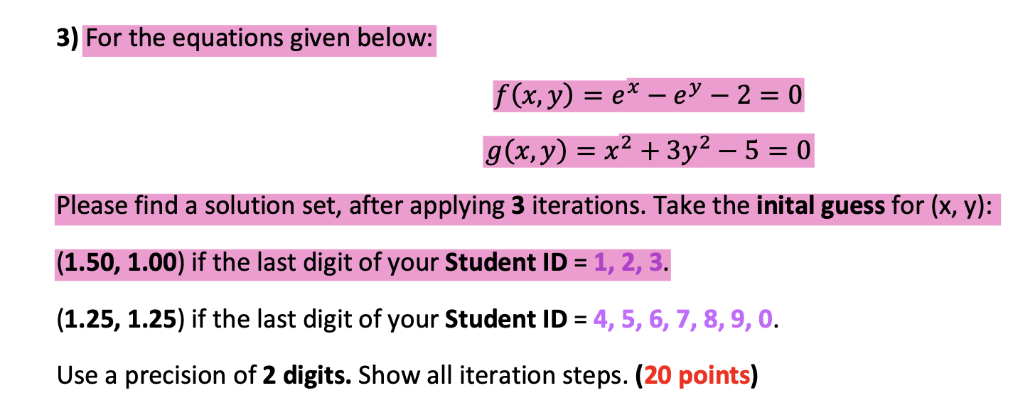 For the equations given | Chegg.com