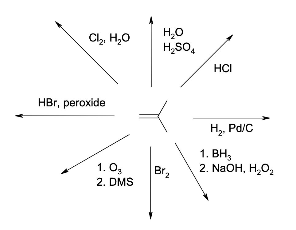 Solved Cl2, H2O H2O H2SO4 HCI HBr, peroxide Hy, Pd/C 1.03 1. | Chegg.com